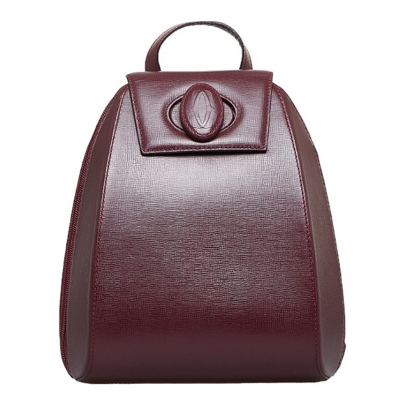 Cartier | Bags | Cartier Mast Line Rucksack Backpack Bordeaux Red ...